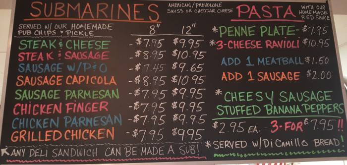 Scipione Deli Menu, Niagara Falls, NY