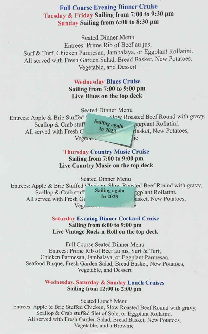 Captain Bill s Menu Watkins Glen NY Captain Bill s Menu Watkins Glen NY